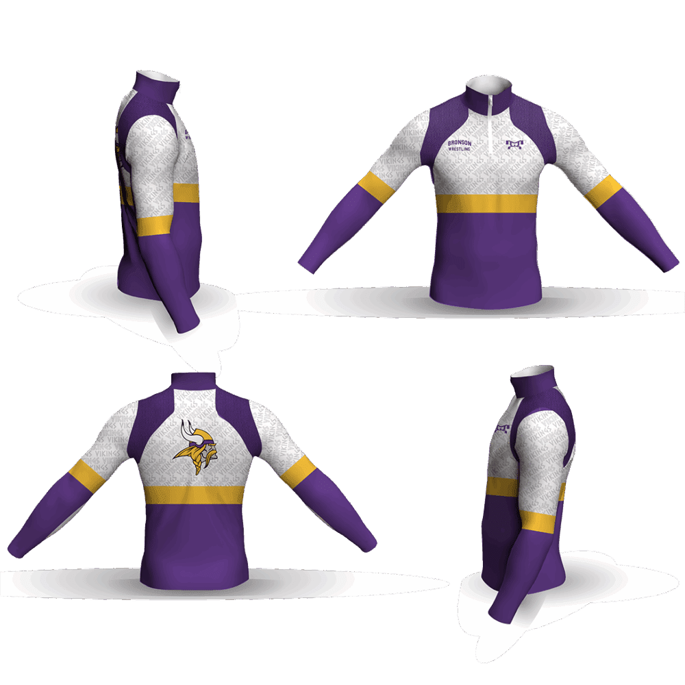 Bronson Vikings Youth Men's Light-Weight Custom Quarter Zip - MyHOUSE ...